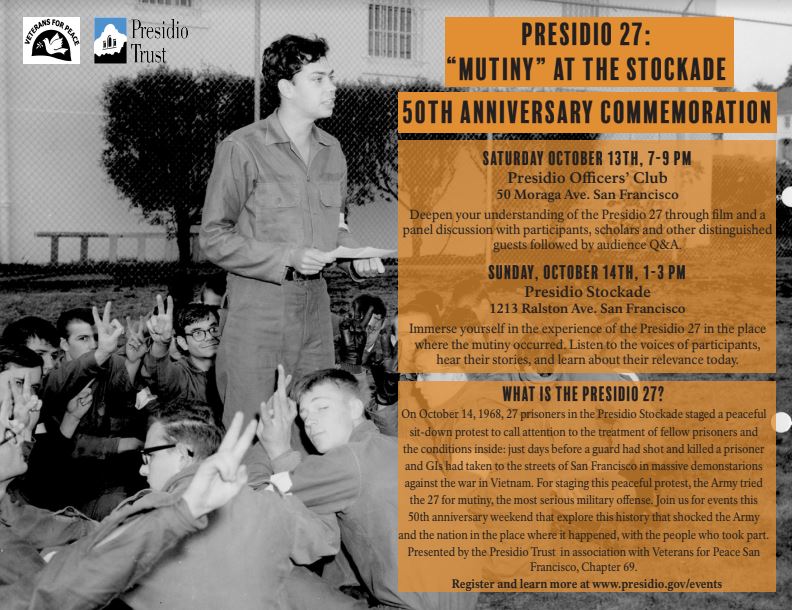 The Presidio 27 "Mutiny", 50 Year Anniversary Commemoration